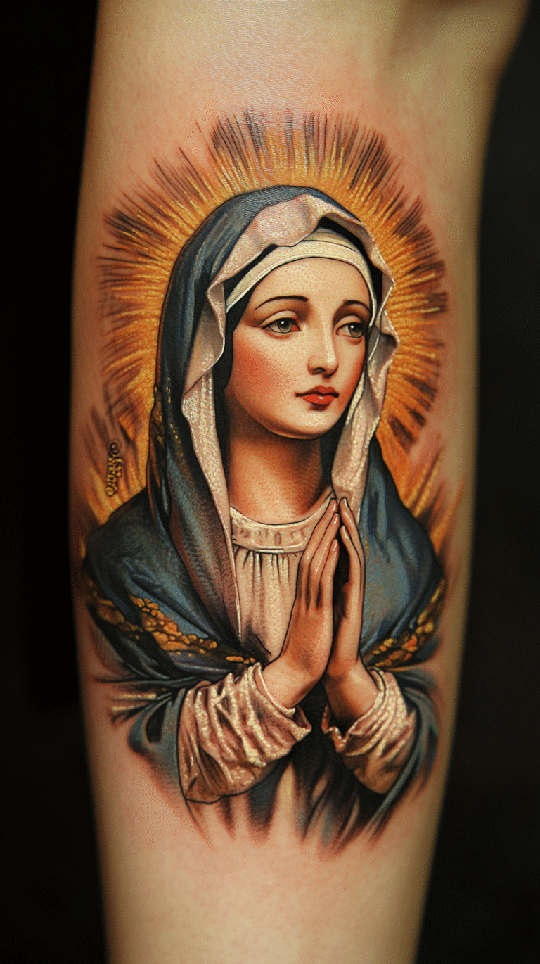 30+ Powerful Virgin Mary Tattoo Designs: Sacred Symbols of Faith ...