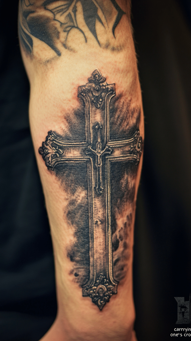 31+ Powerful Cross Tattoos for Men: Designs That Symbolize Faith ...