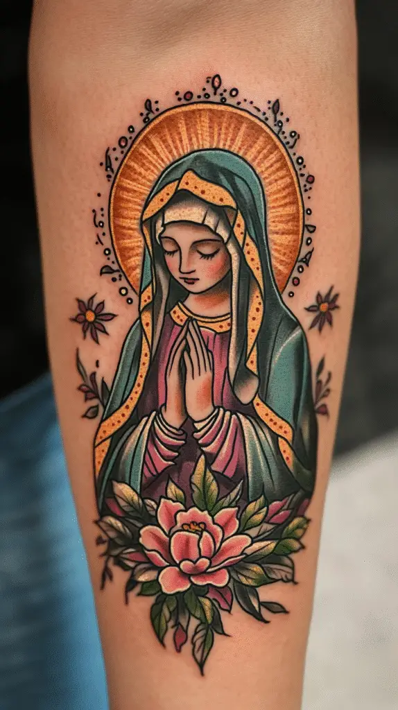 30+ Powerful Virgin Mary Tattoo Designs: Sacred Symbols of Faith & Protection - Controversy Ink ...