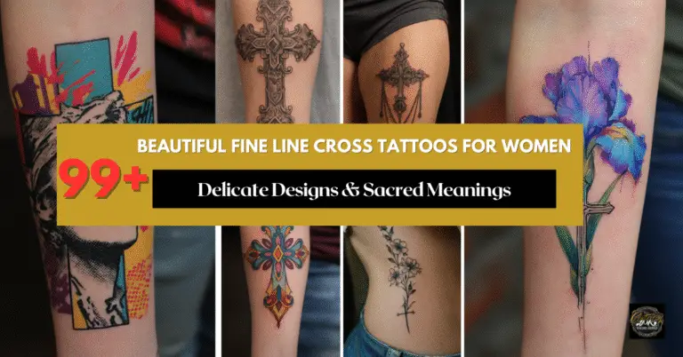 99+ Beautiful Fine Line Cross Tattoos for Women: Delicate Designs ...